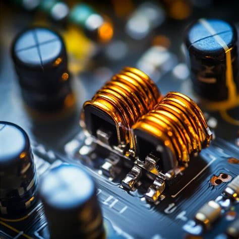 A Closeup View Of A Resistor Capacitor And Inductor In An Electronic Device Highlighting Their P