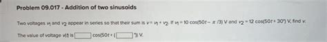 solved problem 09 017 addition of two sinusoids two