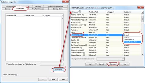 Configuration Notes Database Idataagent