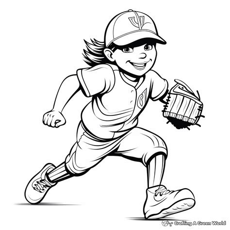 Softball Coloring Pages Free And Printable