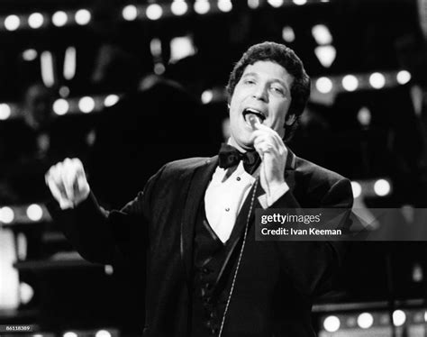 Welsh Singer Tom Jones Performs On The Set Of A Pop Music Television
