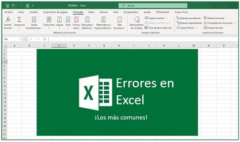 ERRORES EN EXCEL Conoce cuáles son y cómo corregirlos