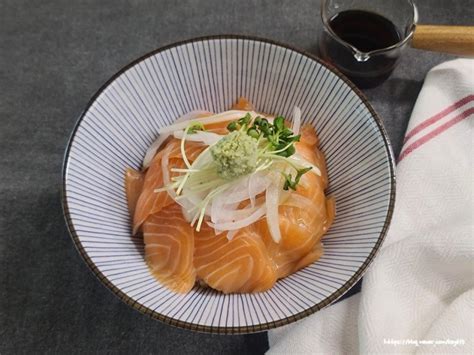 연어덮밥 만들기 사케동 소스 훈제 연어덮밥 소스 만들기 네이버 블로그