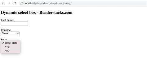 Show Dropdown List From Ajax Response In JQuery Readerstacks