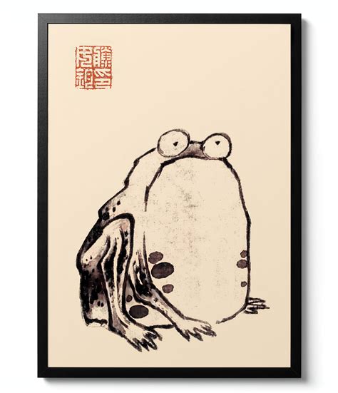 The Frog Ito Jakuchu Vintage Japanese Woodblock Print Ukiyo E