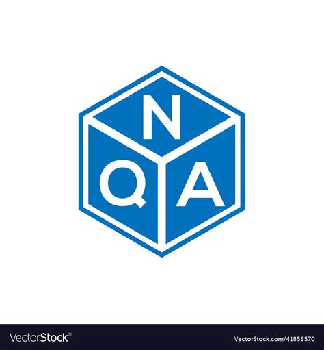 Nqa Letter Logo Design On Black Background Vector Image