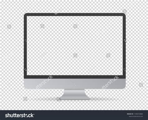 Modern Computer Monitor Vector Mockup Vector Stock Vector Royalty Free