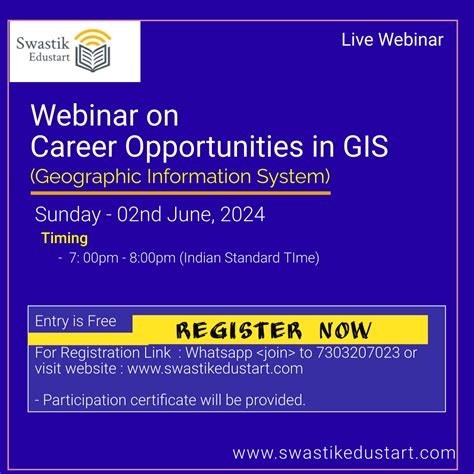Webinar On Gis Career Opportunities Swastik Edustart