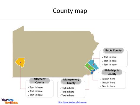 Pennsylvaniacountymap Free Powerpoint Template