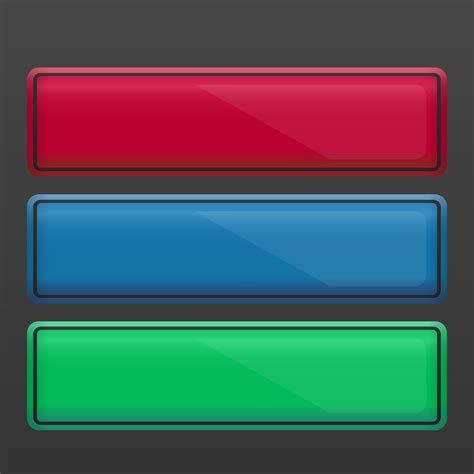 A Set Of Rounded Rectangular Buttons For A Website With A Frame