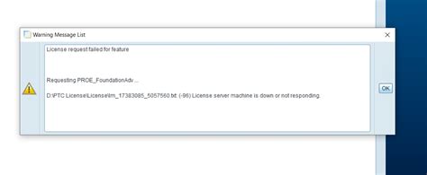 Solved License Request Failed For Feature Ptc Creo Ele Ptc