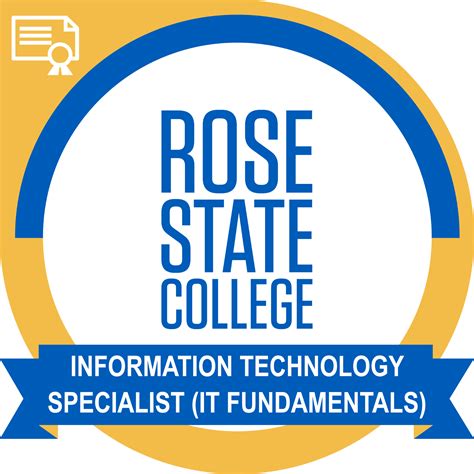 Information Technology Specialist It Fundamentals Credly
