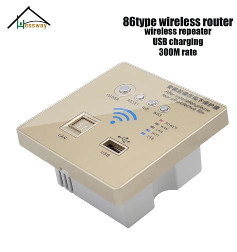 Type Home Smart Wireless Wall Socket Panel Wifi Router Repeater Mbps With Usb Lan G In