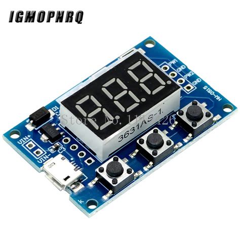โมดลเครองกาเนดสญญาณ PWM ความถดจทล จอแสดงผล LED DC 5V 12V 24V Micro USB DC 2CH ปรบได
