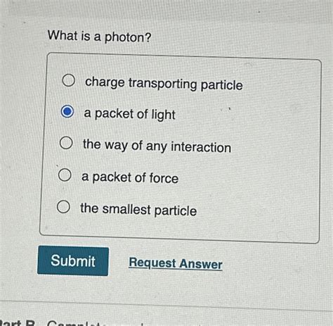 Solved What Is A Photoncharge Transporting Particlea Packet