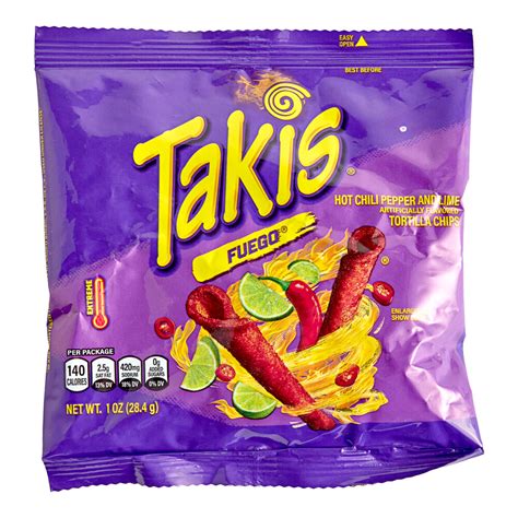 Takis Fuego Rolled Tortilla Chips 1 Oz 50 Case