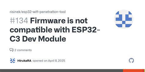 Firmware Is Not Compatible With Esp32 C3 Dev Module · Issue 134