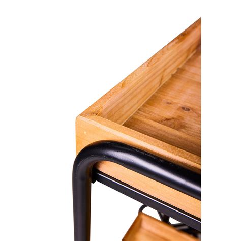 Innovation Trolley With Double Removable Shelf Brown
