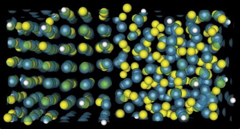 Snapshot Of An Ab Initio Two Phase Calculation Of The Melting Download Scientific Diagram