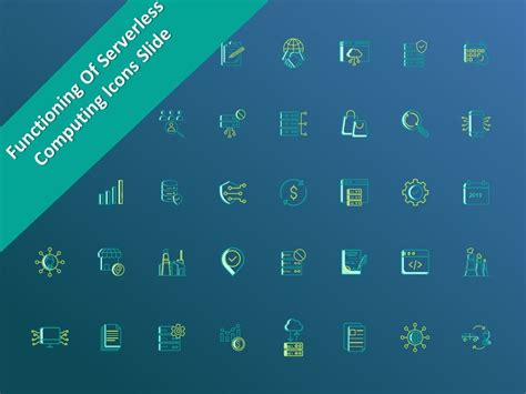 Functioning Of Serverless Computing Icons Slide Ppt Infographics