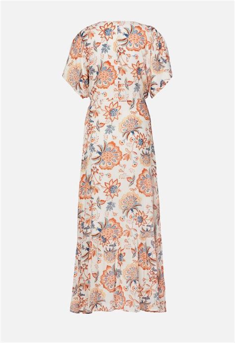 Kimono Maxi Dress Plus Size In Ginger Multi Get Great Deals At Justfab