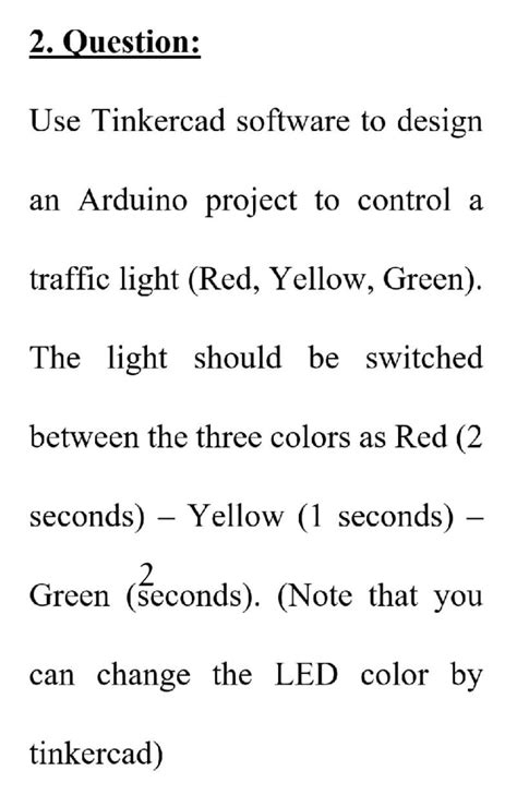 Solved 2 Question Use Tinkercad Software To Design An