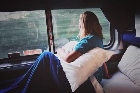 Premium Photo Woman Sleeping In Train Cabin Room Roomette Or