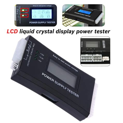 20 24 Pin Digital LCD Display PC Computer Power Supply Tester Checker Power Measuring Diagnostic