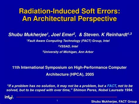 Ppt Radiation Induced Soft Errors An Architectural Perspective Powerpoint Presentation Id