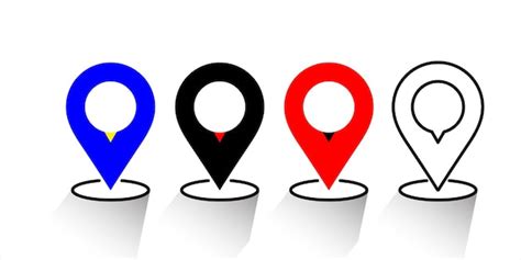 premium vector location pin search bar and gps pointer marker icon