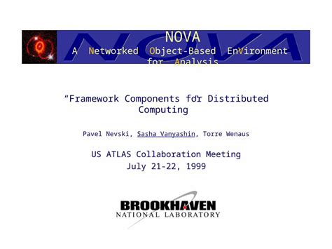 Ppt Nova A Networked Object Based Environment For Analysis “framework