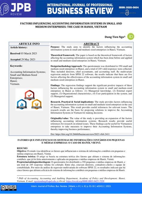 Pdf Factors Influencing Accounting Information Systems In Small And Medium Enterprises The