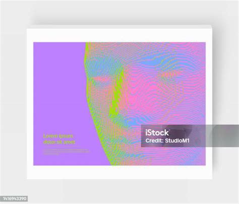 작은 큐브로 만든 사람의 얼굴 그림 익명의 소셜 마스킹 기술 및 로봇 공학 개념 복셀 아트3d 벡터 일러스트레이션 인공지능에 대한 스톡 벡터 아트 및 기타 이미지 Istock