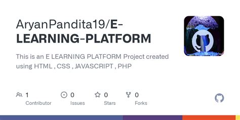 Github Aryanpandita E Learning Platform This Is An E Learning Platform Project Created