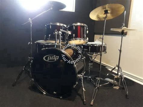 Dw Pdp Centerstage 5pc Drum Set Ruby Red Sparkle Music Instruments For Sale In Gombak Kuala