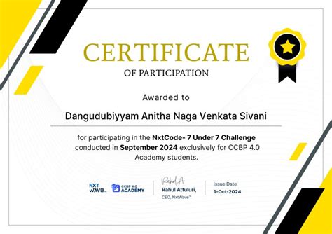 Sivani Dangudubiyyam On Linkedin Nxtwave Ccbp Nxtwaveacademy Nxtwave Nxtcodechallenge