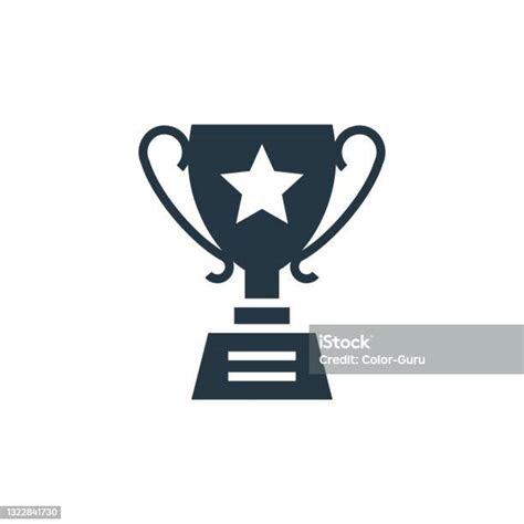 챔피언십 어워드 아이콘 웹 사이트 디자인 및 모바일 앱 개발 인쇄를 위한 글리프 챔피언십 어워드 아이콘 흰색에 고립 된 가득 찬
