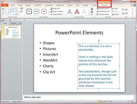Reposition Text Boxes In Powerpoint 2010 Powerpoint Tutorials