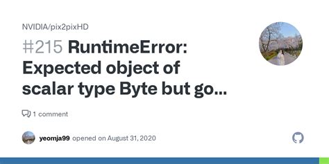 Runtimeerror Expected Object Of Scalar Type Byte But Got Scalar Type Bool For Argument 2
