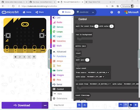Some Control Blocks Help Are Empty · Issue 3090 · Microsoftpxt Microbit · Github