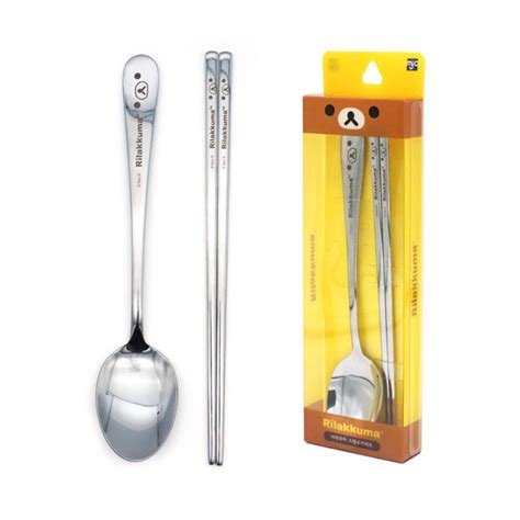 산엑스 리락쿠마 스텐 수저세트 유아 아동 어린이 수저 위시버킷