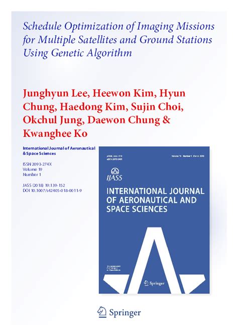 Pdf Schedule Optimization Of Imaging Missions For Multiple Satellites