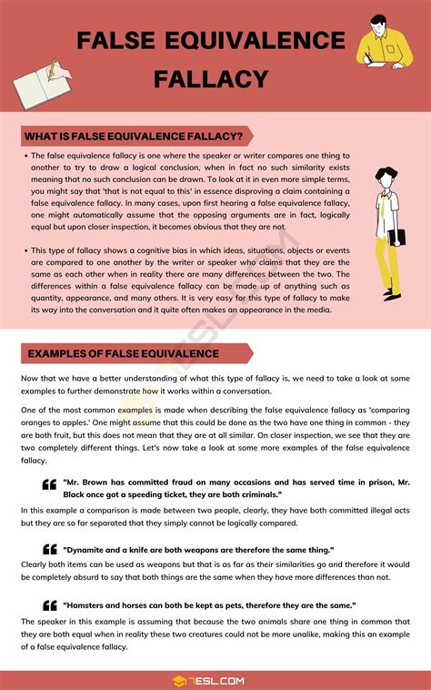 False Equivalence Definition And Helpful Examples Of False Equivalence Fallacy • 7esl Essay