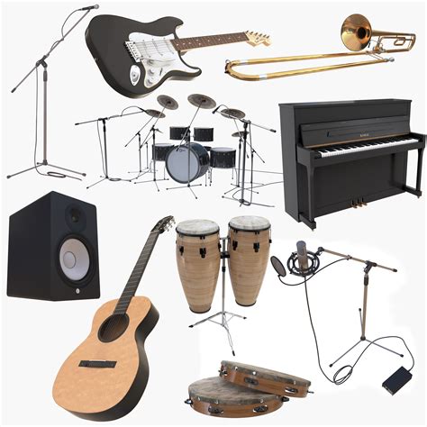 Instruments Collection 3d Model 199 Max Fbx Obj 3ds Free3d