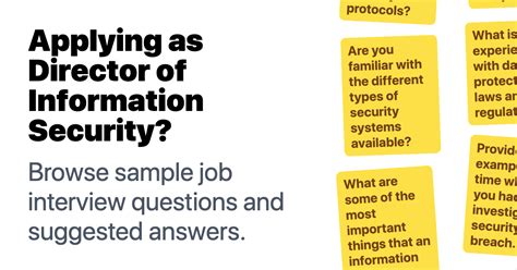 Director Of Information Security Interview Questions