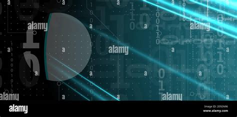 Bytes Of Binary Code Run Through Network Abstract Futuristic