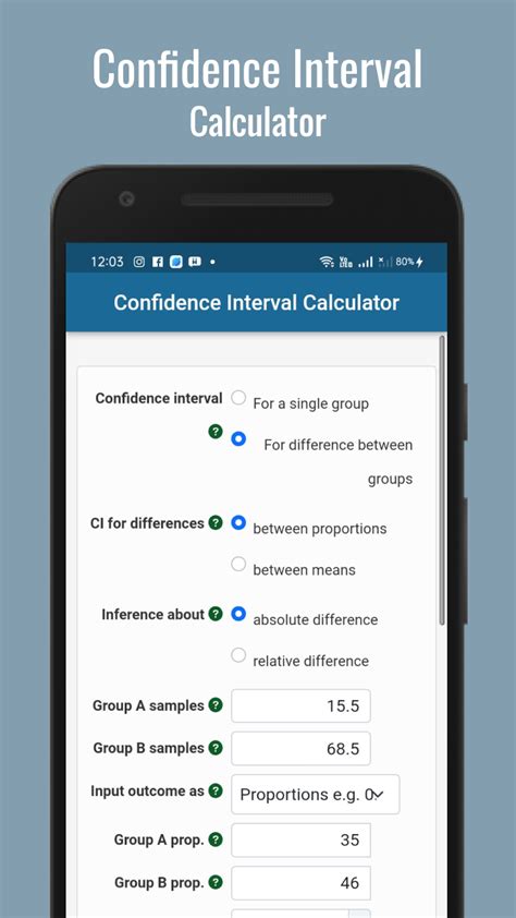 Confidence Interval Calculator Amazon De Appstore For Android