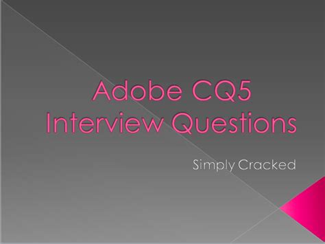 Adobe Cq5 Interview Questions Aemcq5tutorials Aem Cq5 Tutorials