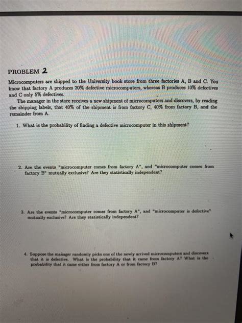 Solved Problem 2 Microcomputers Are Shipped To The
