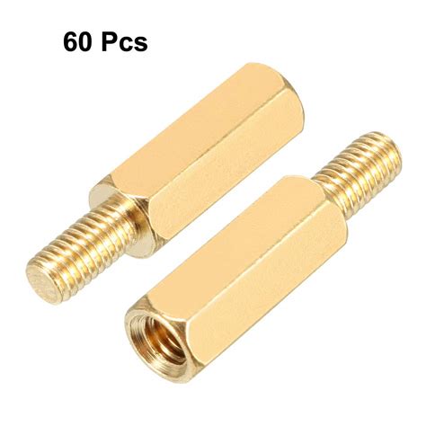 M3 Spacer Uxcell 34pcs M3 Brass Hex Standoff Spacers 45mm6mm